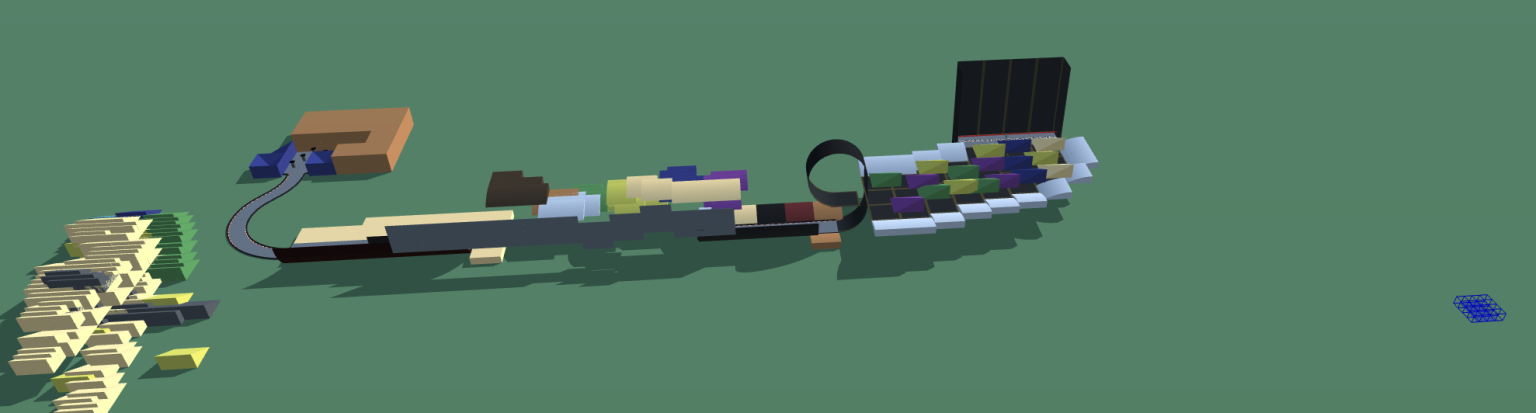 Polytrack game custom track - Colorful world