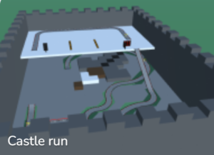 Polytrack game custom track - castle run 2